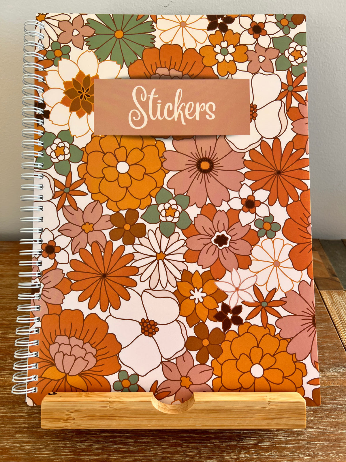 Floral Sticker Album A4 | Bright Poppy